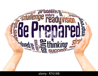 Be Prepared, word cloud concept on white background Stock Photo - Alamy
