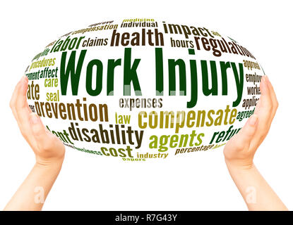Work Injury word cloud hand writing concept on white background Stock ...