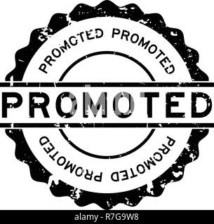 promoted stamp. promoted sign. round grunge label Stock Vector Image & Art - Alamy