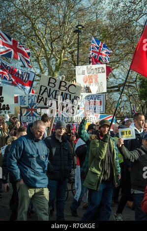 EDL Brexit means Exit March Dec 9th 2018 Stock Photo - Alamy