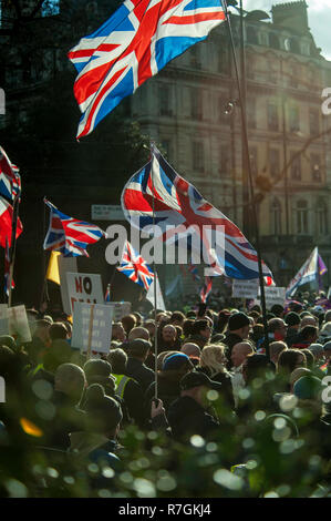 EDL Brexit means Exit March Dec 9th 2018 Stock Photo - Alamy