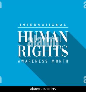 International Human Rights awareness month illustration for global ...