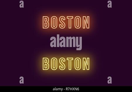 Text design with name of Boston, Massachusetts, USA, vector ...