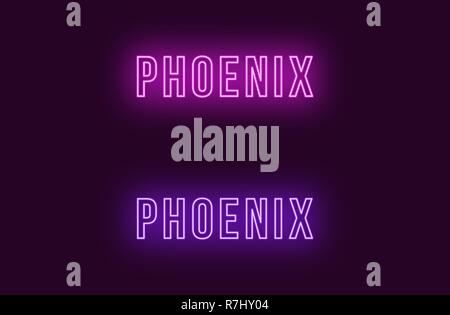 City of Phoenix lettering design. Phoenix, Arizona typography design ...