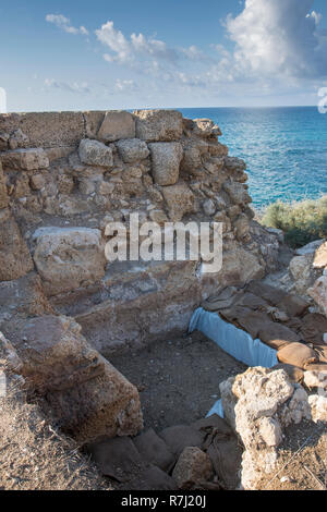 Israel, Carmel Coast, Tel Dor, site of biblical Dor, one of the largest ...