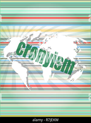 words cronyism on digital screen, business concept Stock Photo - Alamy