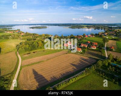 Aerial view of beautiful Kal village (former Kehlen or Kielno, East ...
