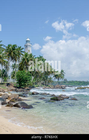 Dondra lighthouse - the southern point of the Sri Lanka island Stock ...