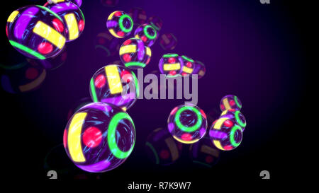 Solar System Billiards, 3D rendering Stock Photo - Alamy