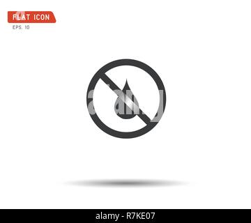 water drop forbidden, no wet logo vector illustration Stock Vector ...