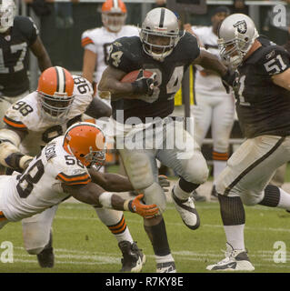 Cleveland Browns defensive tackle Jordan Elliott (96) is congratulated ...