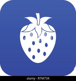 One strawberry berry icon digital green Stock Vector Image & Art - Alamy