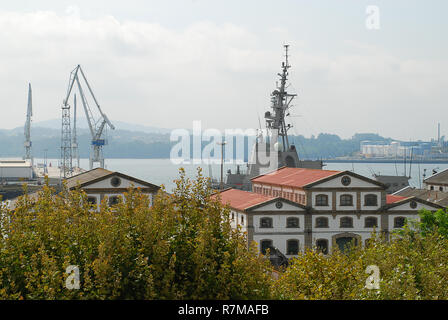 Ferrol Naval Base, military base and arsenal of the Spanish Navy in ...