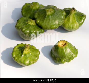 pattipan vegetable close up on white background Stock Photo - Alamy