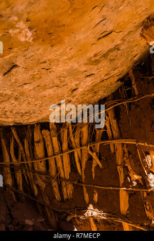 Jacal construction, using mud and sticks for walls, and a roof of beams ...
