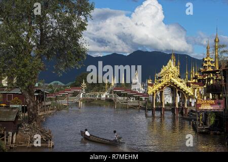 Myanmar, Shan State, Taunggyi District, Inle Lake, floating gardens ...