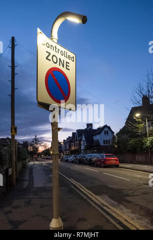 Controlled Zone road sign in London Stock Photo - Alamy