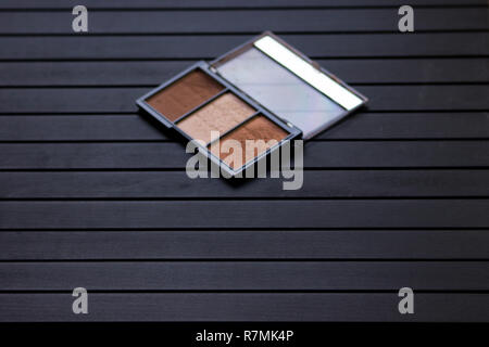 Makeup brush . Face powder bronzer and cosmetic blush brush Stock Photo ...