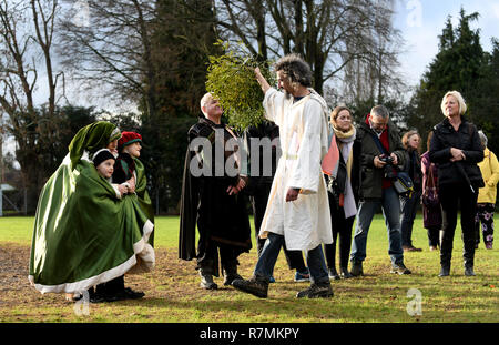 Druids blessing of the mistletoe ceremony at Tenbury Wells ...
