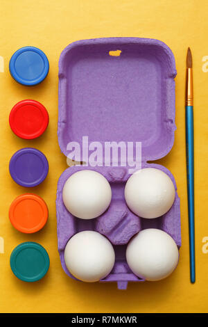 Set Of Multi Colored Easter Eggs On White Background Stock Photo - Alamy