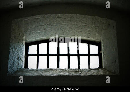 Prisoner at the window of a prison cell Stock Photo - Alamy