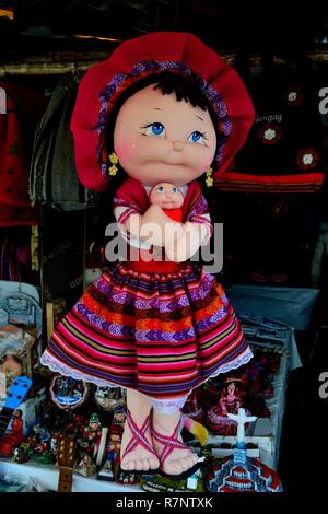 Typical Doll - Souvenirs -Old Yungay where an earthquake and landslide ...