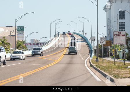 Matanzas Pass Bridge in Fort Myers Beach on Estero Island at the west ...