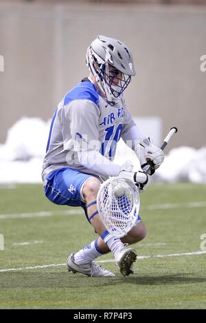 U.S. Air Force Academy -- Air Force goalie Guy Blessing prepares ...