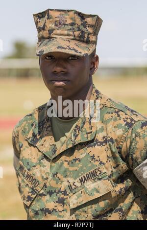 U.S. Marine Corps Pfc. David Morales, a rifleman with the 1st Battalion ...