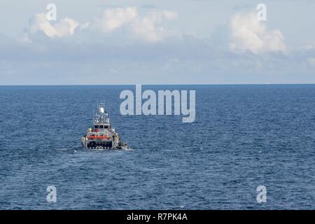 PACIFIC OCEAN (March 22, 2017) Cpl. Terrence Duncan, left, a native of ...