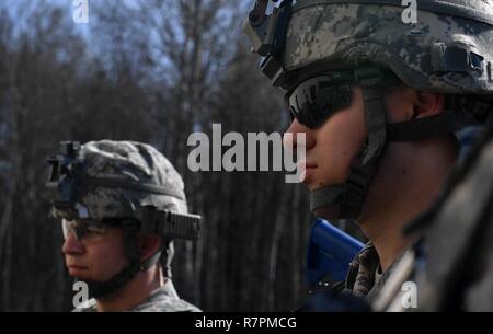 A patrolman assigned to the 86th Security Forces Squadron conducts a ...