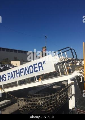 USNS Pathfinder (T-AGS 60) a Military Sealift Command oceanographic ...