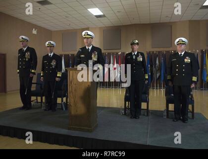 Adm. Charles Richard, left, U.S. Strategic Command commander, and Gen ...