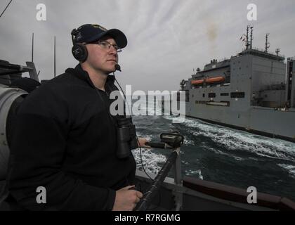 US Navy Lookout on a Submarine as it surfaces. North Atlantic, World ...