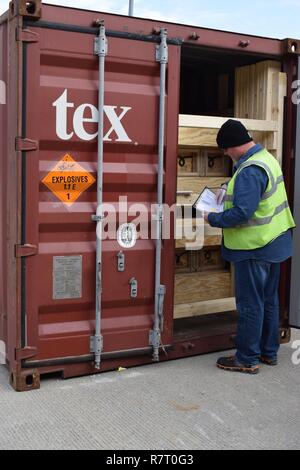 Approximately 150 steel containers that Crane Army depot operators ...