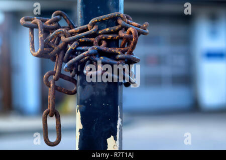 metal pole with rust isolated on a white background. High quality photo ...