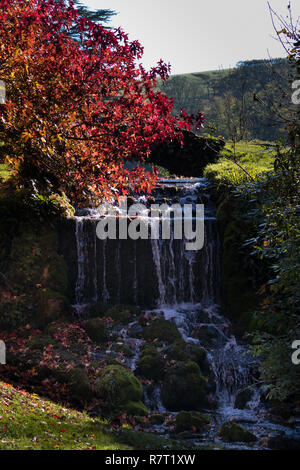 Waterfall and lake at Little Bredy, Dorset Stock Photo - Alamy