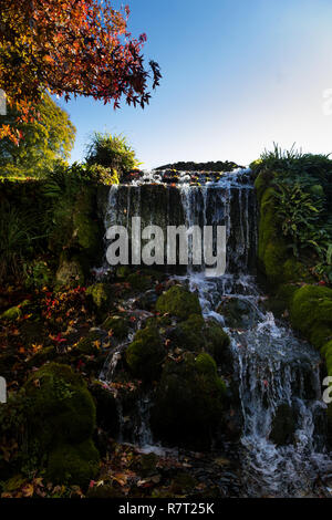 Waterfall and lake at Little Bredy, Dorset Stock Photo - Alamy