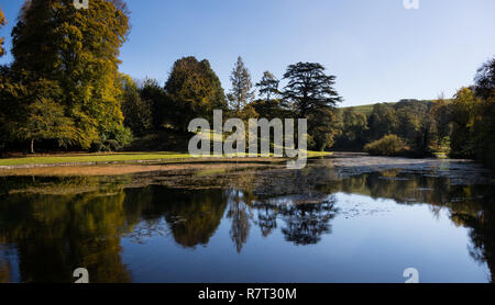 Waterfall and lake at Little Bredy, Dorset Stock Photo - Alamy