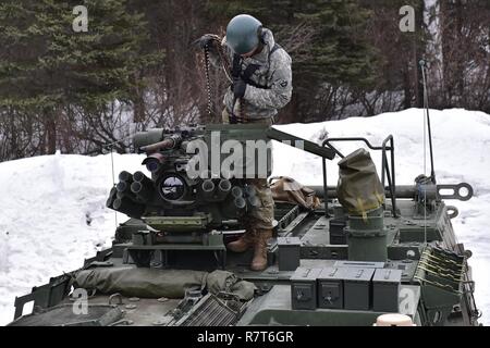 A U.S. Army Soldier with 95th Chemical Company, 17th Combat Sustainment ...