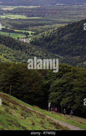Pilgrims going to church Stock Photo - Alamy