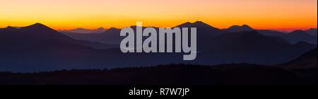 France, Drome, Oule Valley, view of the Alps from the Roustans plateau ...