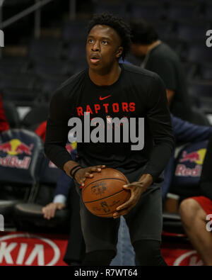 Toronto Raptors forward OG Anunoby plays during the first half of an ...