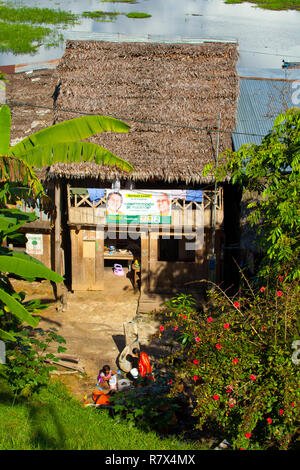 Belen ,a poor village in the beginning of Amazon river in Peru Stock ...