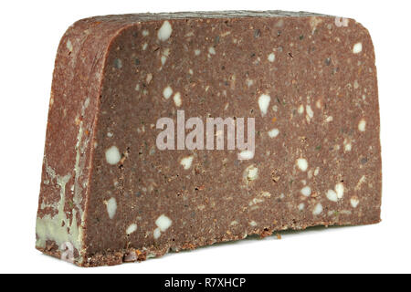 German Panhas (scrapple) isolated on white background Stock Photo - Alamy