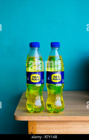 Inca Kola bottles Stock Photo - Alamy