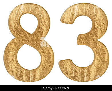 Numeral 83, eighty three, isolated on white background, 3d render Stock ...