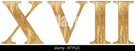 Roman numeral XVII, septendecim, 17, seventeen, isolated on white ...