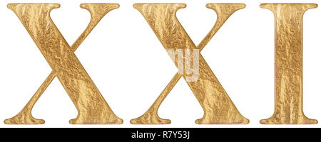 Roman numeral 21, twenty one, star sky texture imitation, isolated on ...