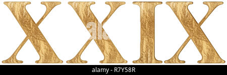 Roman numeral XXIX, novem et viginti, 29, twenty nine, isolated on ...